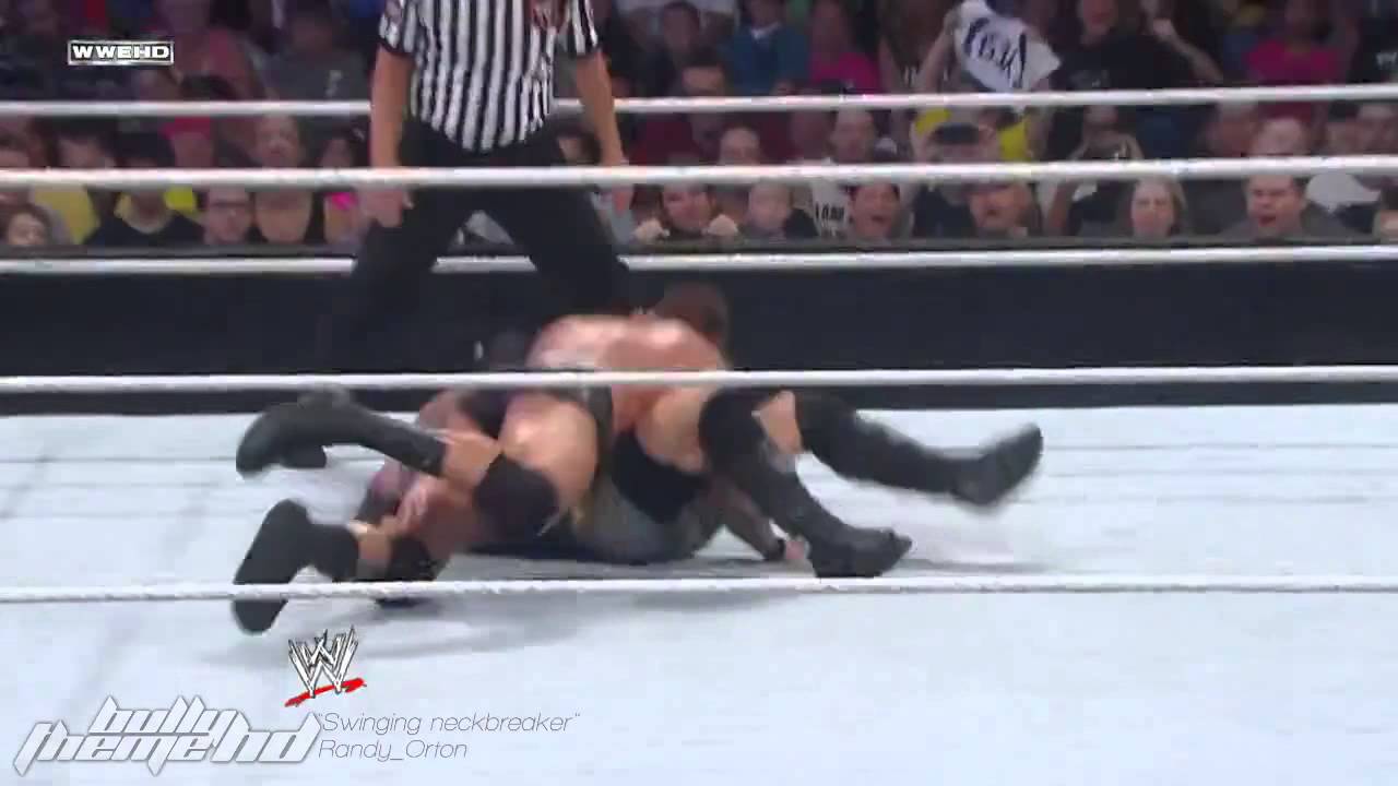 2013 WWE Randy Orton Signature move "Swinging neckbreaker" - YouTube