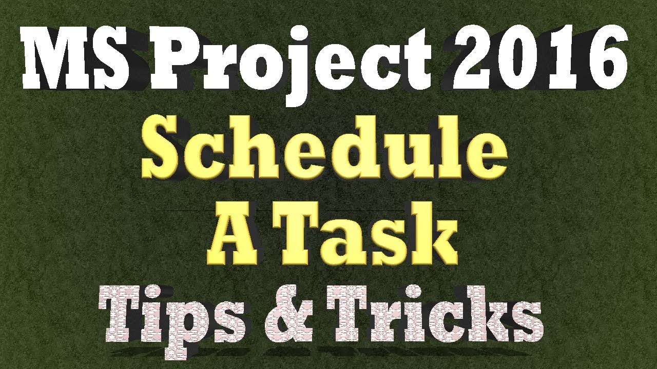 Ms Project 2016 Tips And Tricks How To Schedule A Task To Override Ms Project 2016 Tips And Tricks How To Schedule A Task To Override