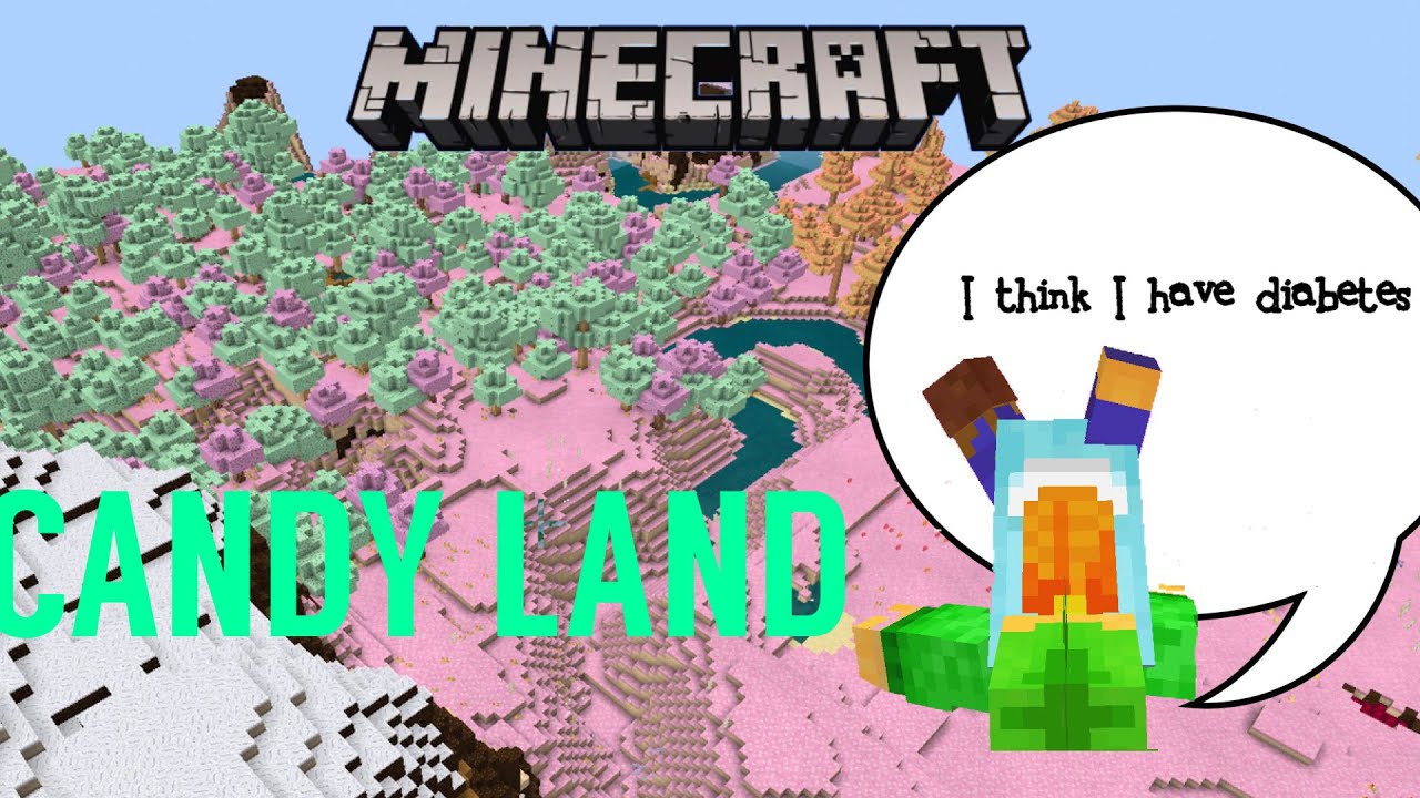 Minecraft (Candy world texture pack) - YouTube