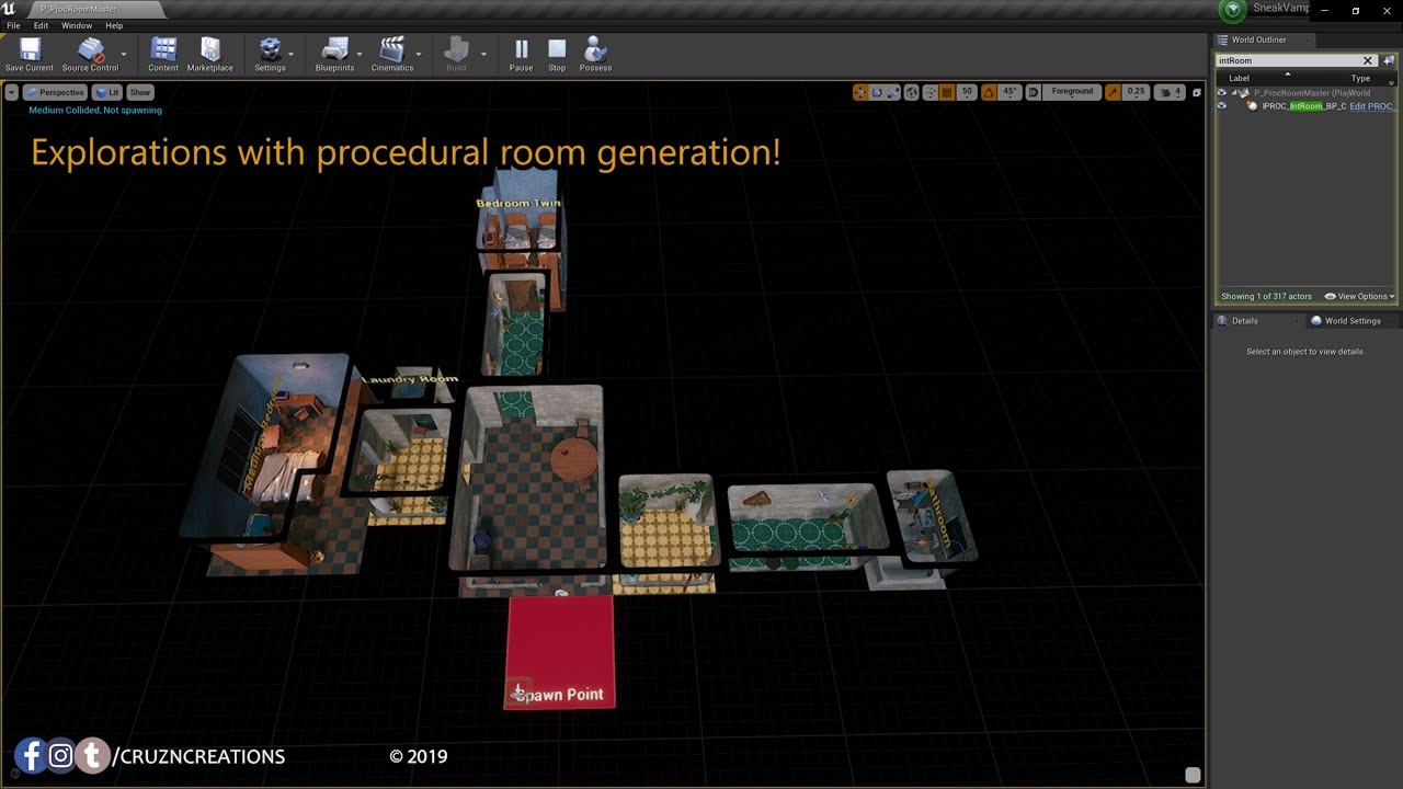 The Vampire Apprentice: Procedural Room Generations - YouTube