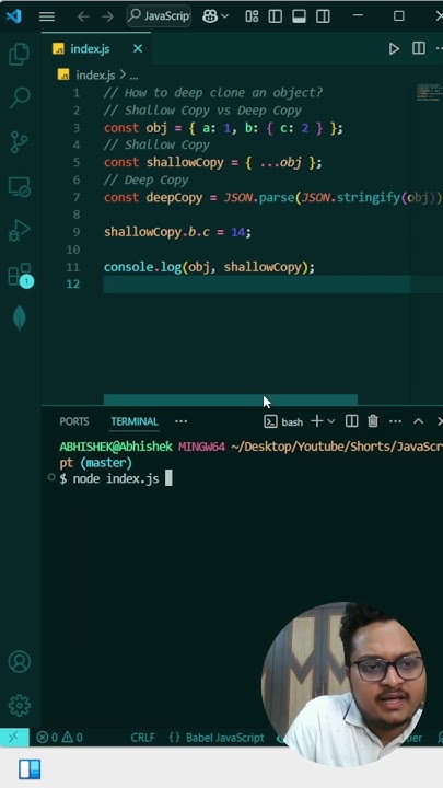 Shallow vs Deep Copy | JavaScript Interview Questions | #javascript #reactjs - YouTube