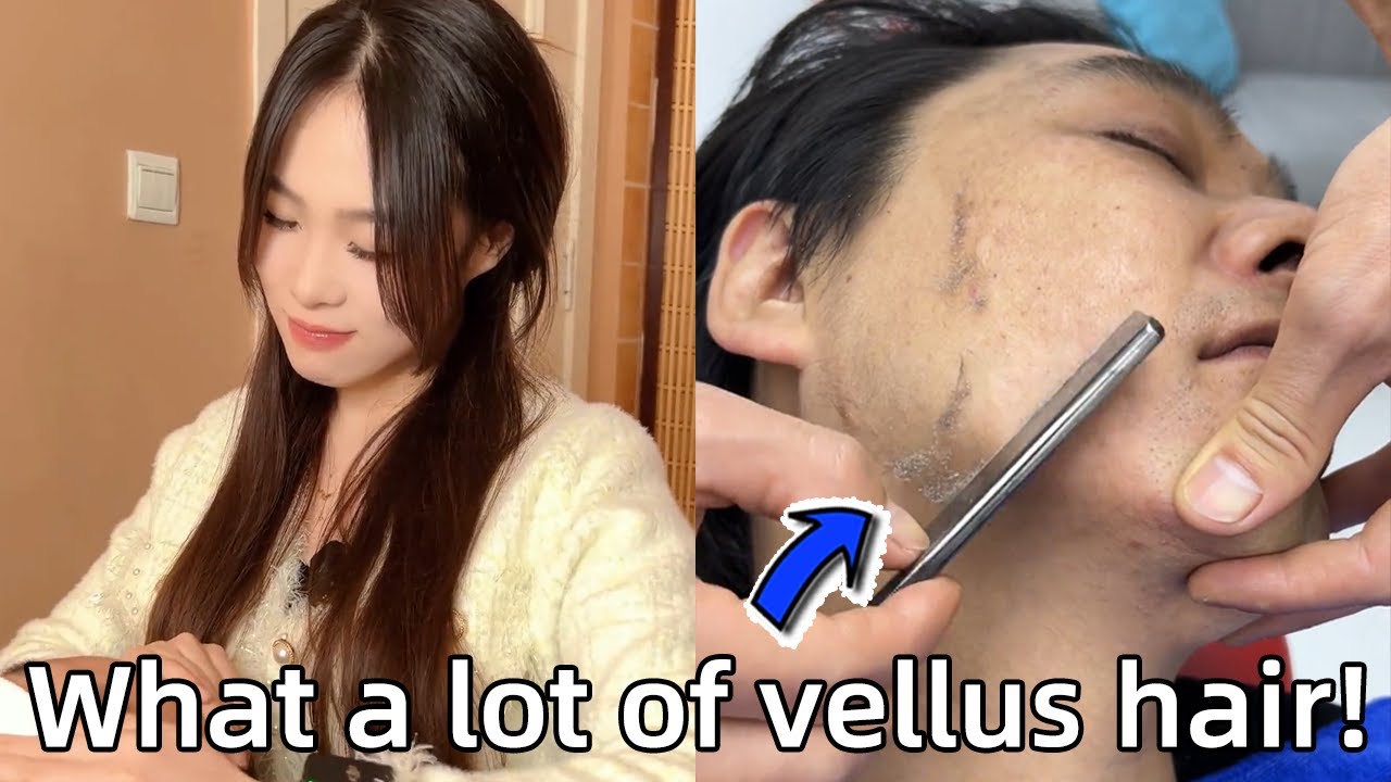 💈ASMR|Face Shaving, ear shaving, head shaving, only with superb skill ...