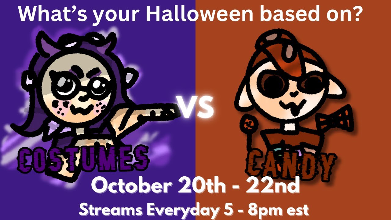 Custom Splatfest: Costumes VS Candy! 💜🧡 Splatoon 2: - YouTube