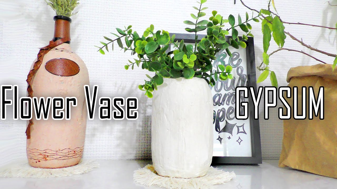 Gypsum flower vase Making / Easy cement pottery making / - YouTube