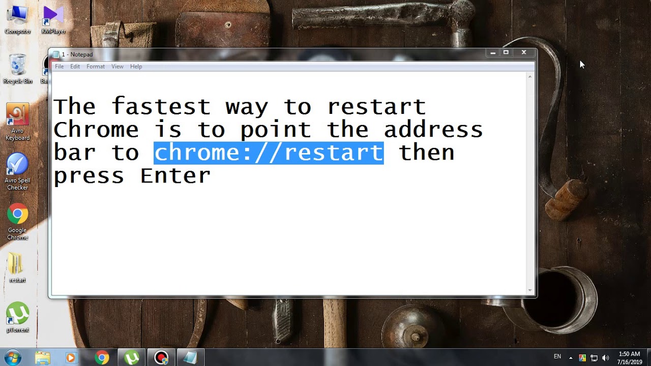 how to restart your google chrome browser - YouTube