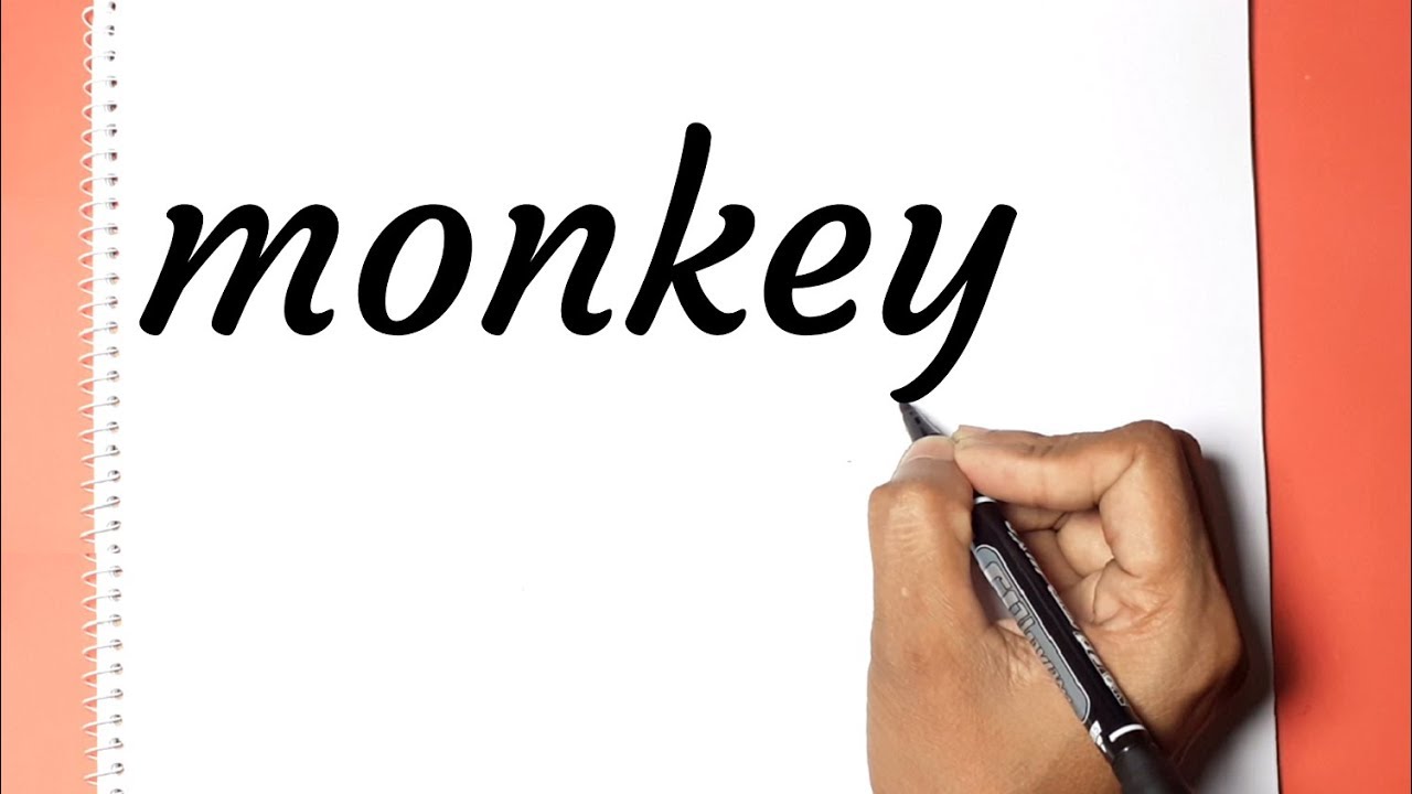 How To Draw A Monkey Step By Step From Word | Easy Cartoon Monkey ...