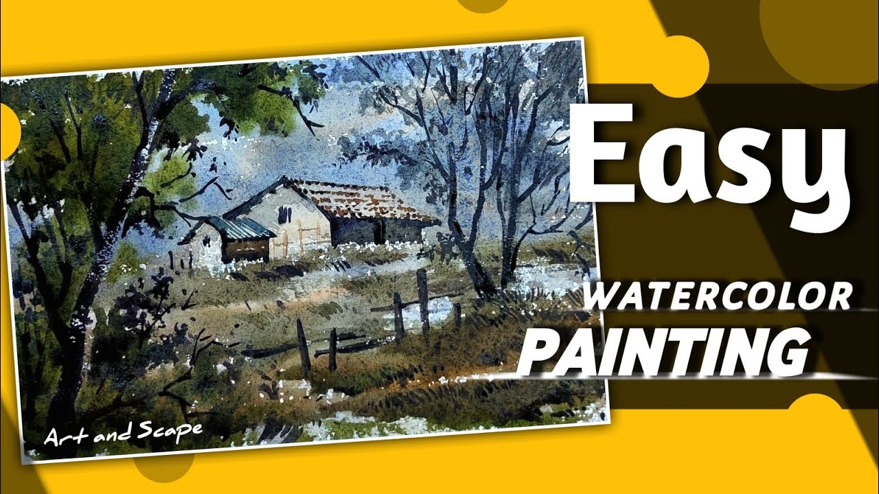 Watercolor Landscape painting | Art and Scape - YouTube