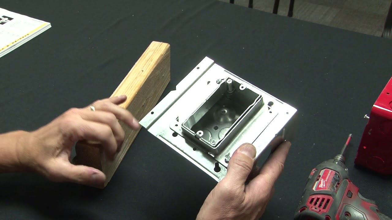 4 in. Square Box Mounting Bracket for Adjustable Depth Device Rings ...