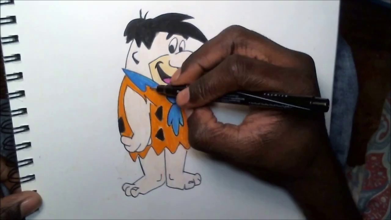 How To Draw Fred Flintstone - YouTube