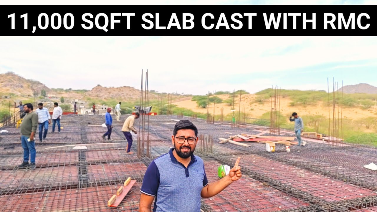 11,000 Sqft Marriage garden Slab | Slab casting With RMC Boom | Ishaan ...