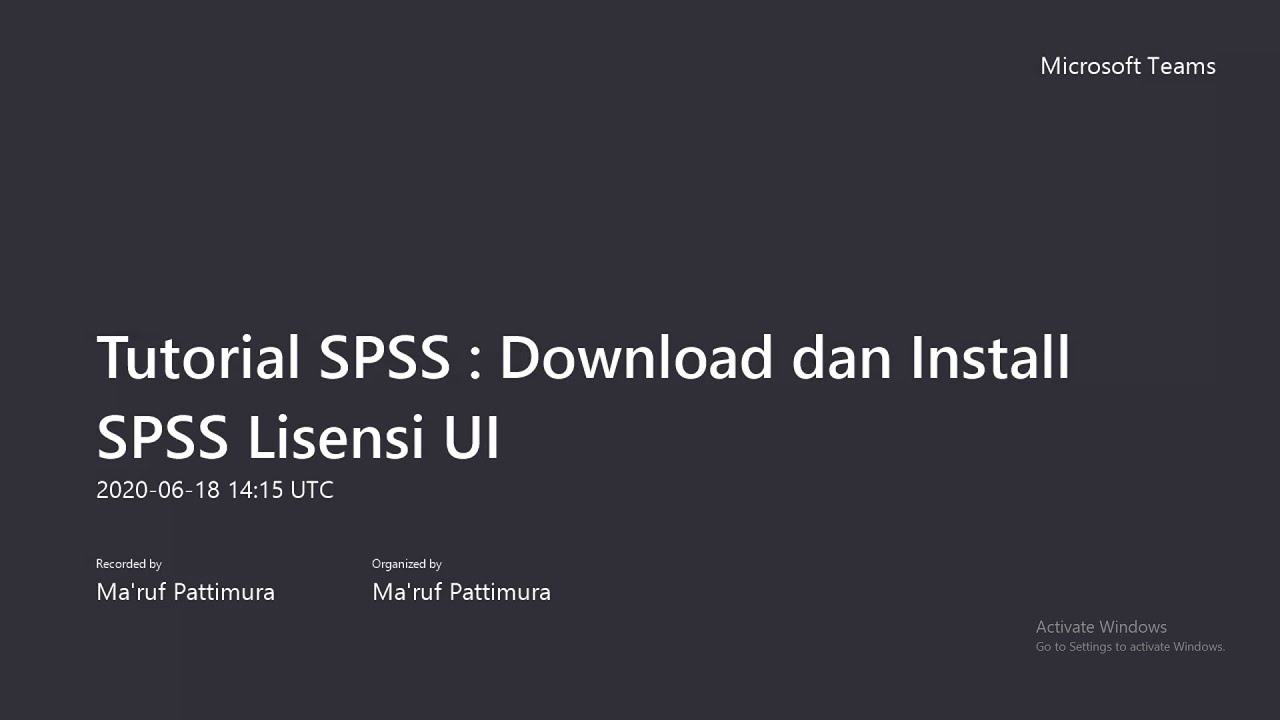 Tutorial SPSS : Download dan Install SPSS Lisensi UI - YouTube