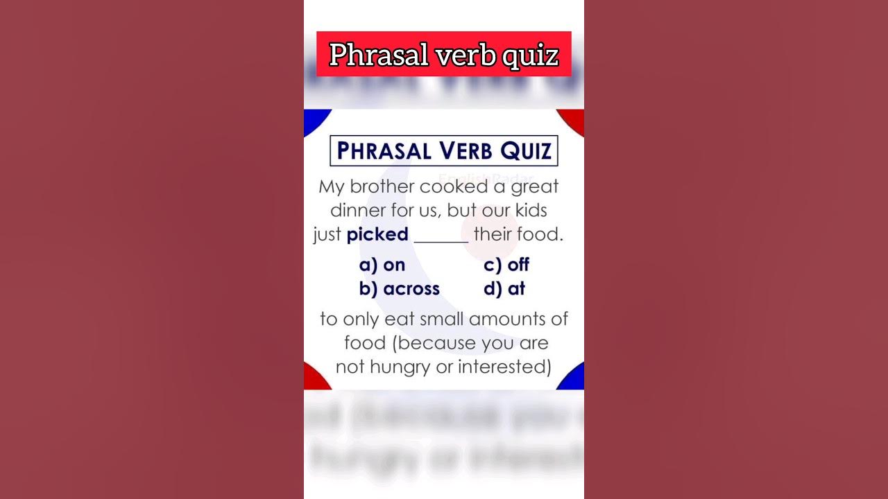 Phrasal verb quiz in english #youtubeshorts #englishliterature # ...