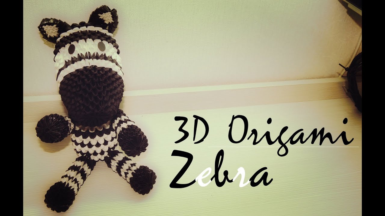How to 3D Origami Zebra Tutorial [Part 1] - YouTube