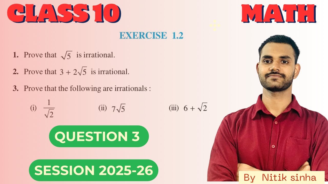 Real number | chapter 1 | Exercise 1.2 | questions 3 | class 10 # ...