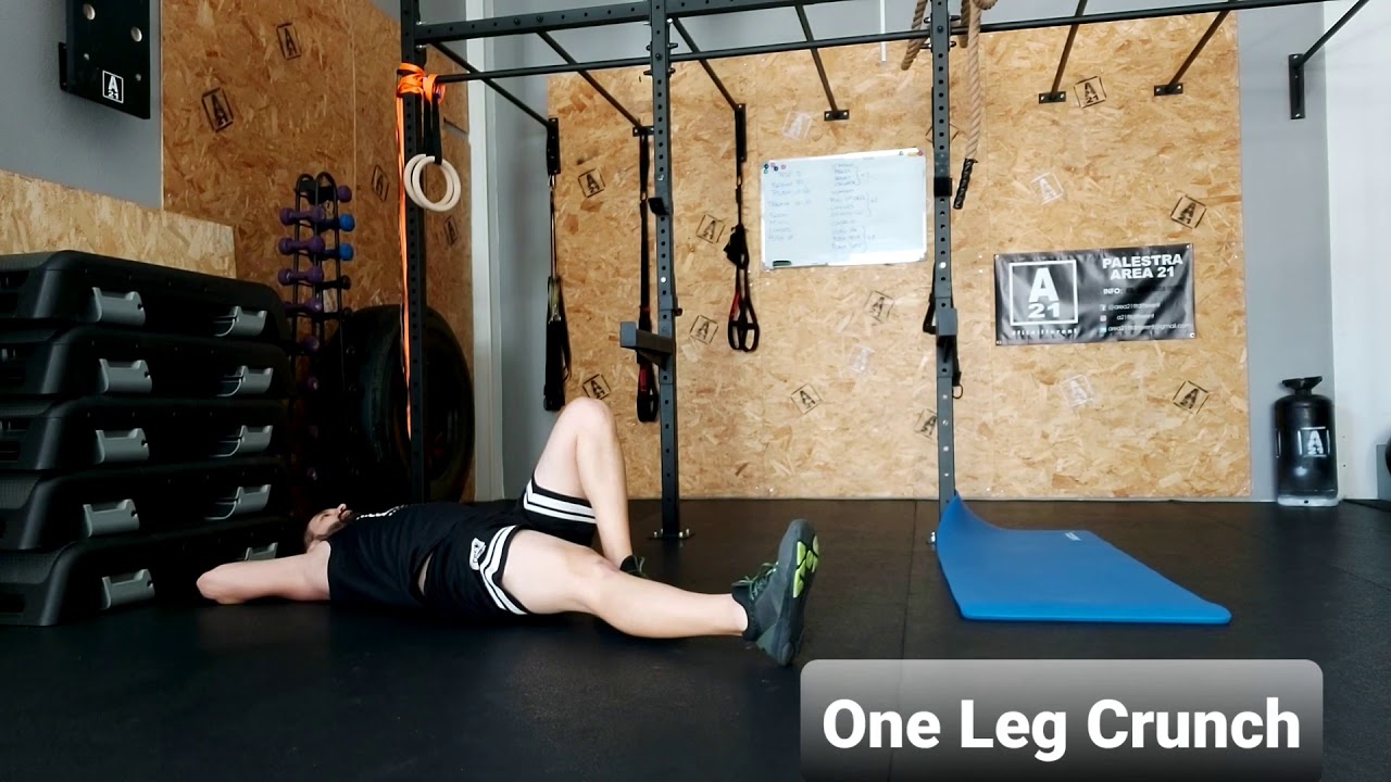 One Leg Crunch - YouTube