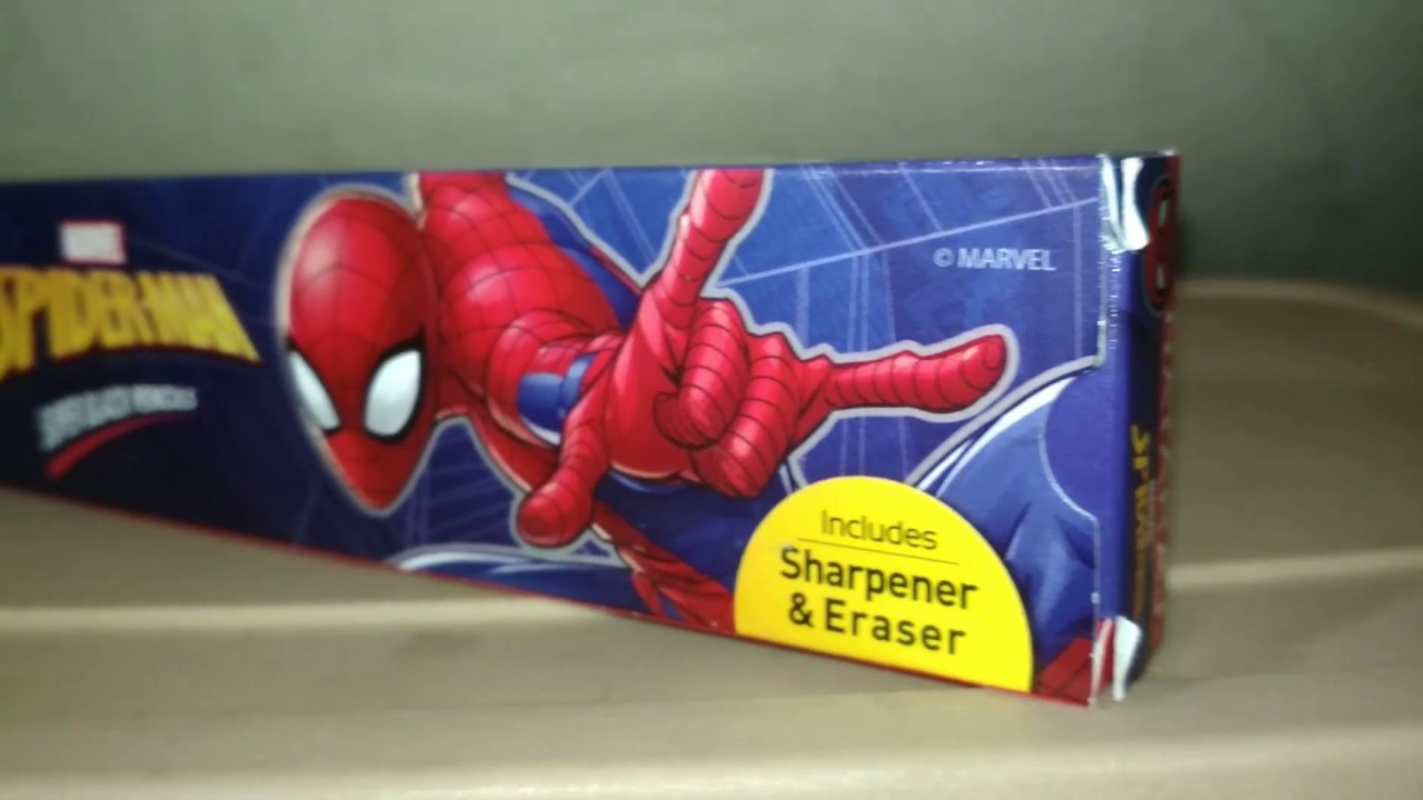 Marvel Introduce A Spiderman Pencil Box|Eraser|Sharpener - YouTube