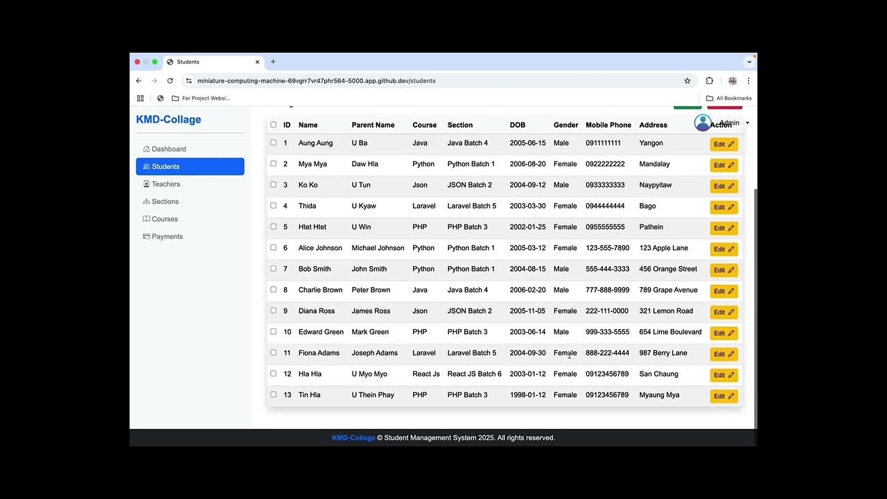 CS50x FInal Project:Student Management System - YouTube