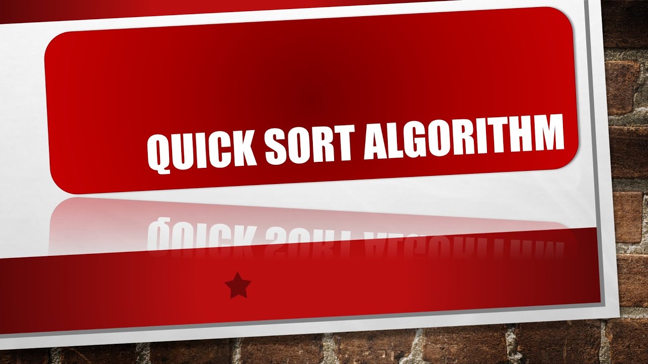 Quick Sort Algorithm - YouTube