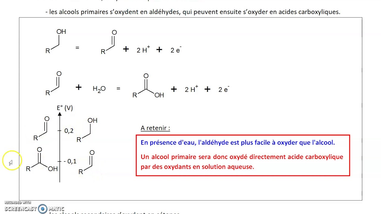 O3 A Oxydation des alcools - YouTube