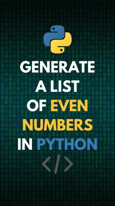 Python Tricks Generate Even Numbers In One Line Pythontips Python Learnpython