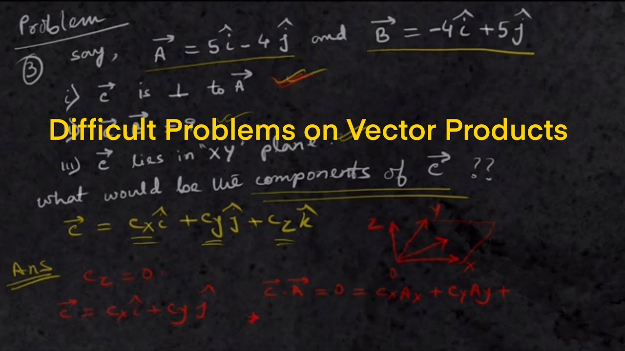 8 Difficult Problems on Vector Products - YouTube