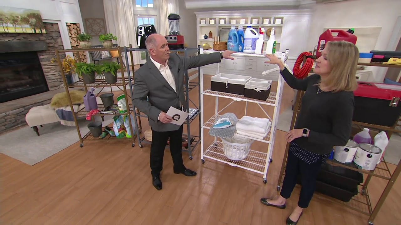 Oasis 4-Tier Heavy Duty 62"x36" Folding Storage Rack on QVC - YouTube