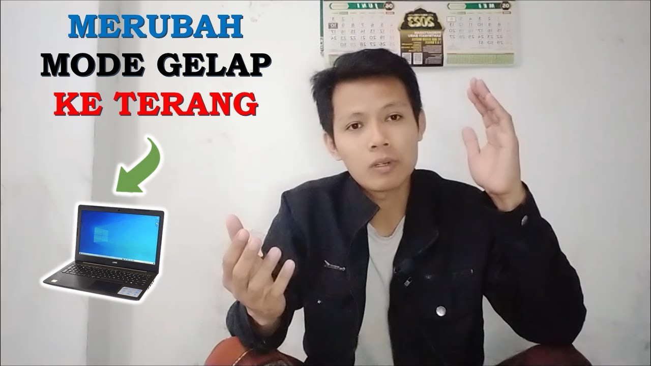cara merubah mode gelap ke terang pada laptop 2024 - YouTube