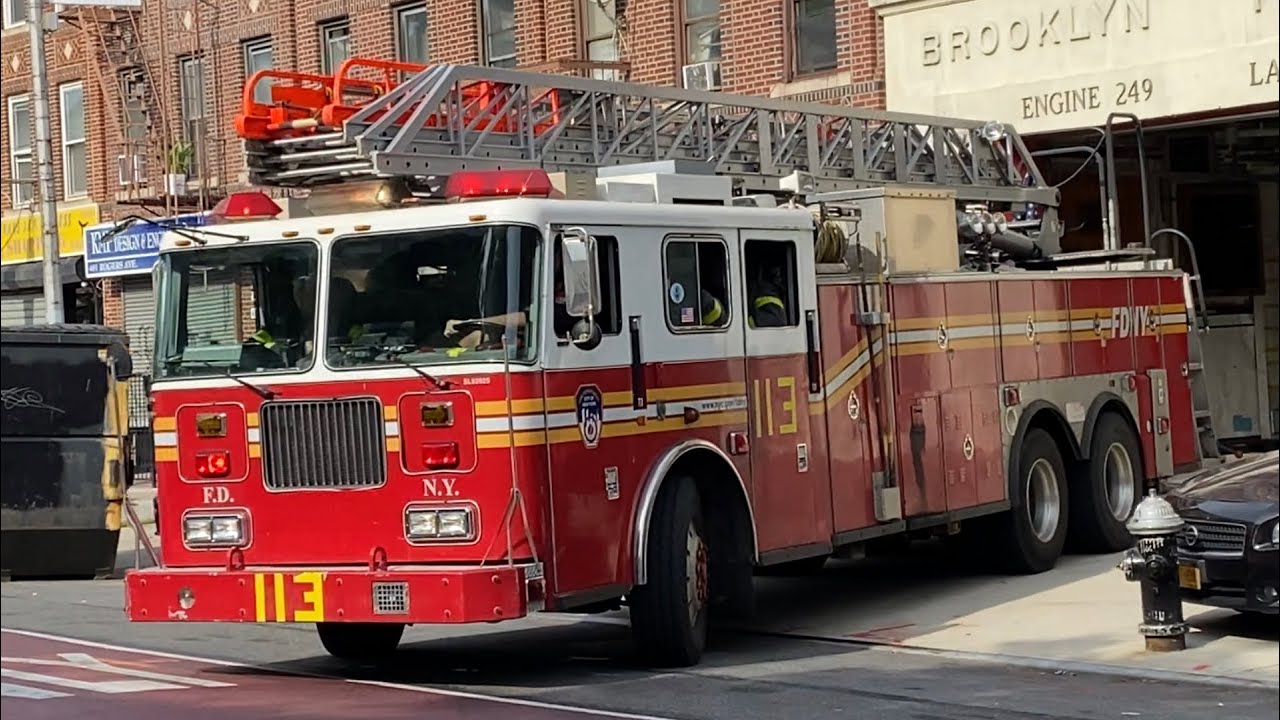 ⁴ᴷ NEW YORK CITY FIRE DEPARTMENT ENGINE 249 & LADDER 113 RESPONDING TO ...