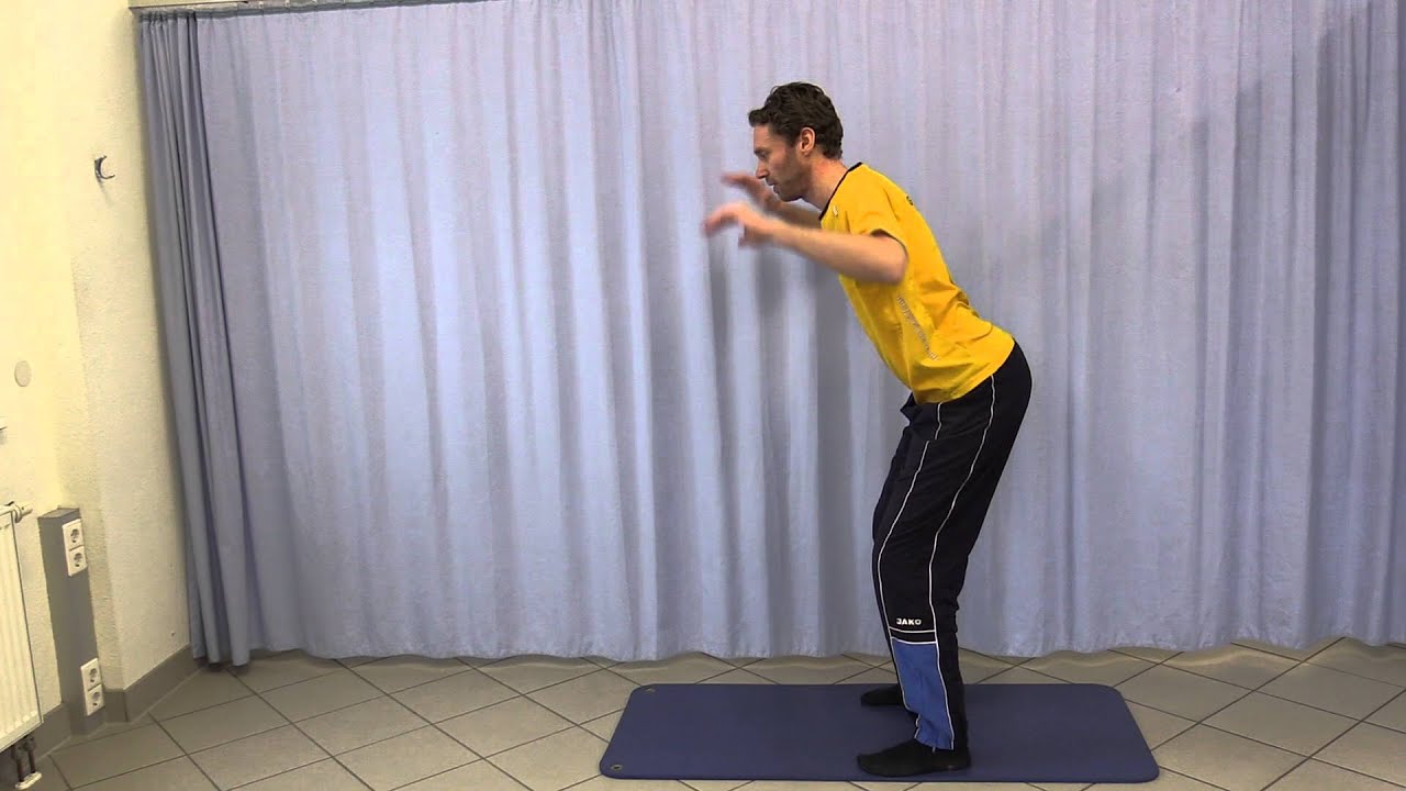 Rumpfbeugen im stehen - YouTube