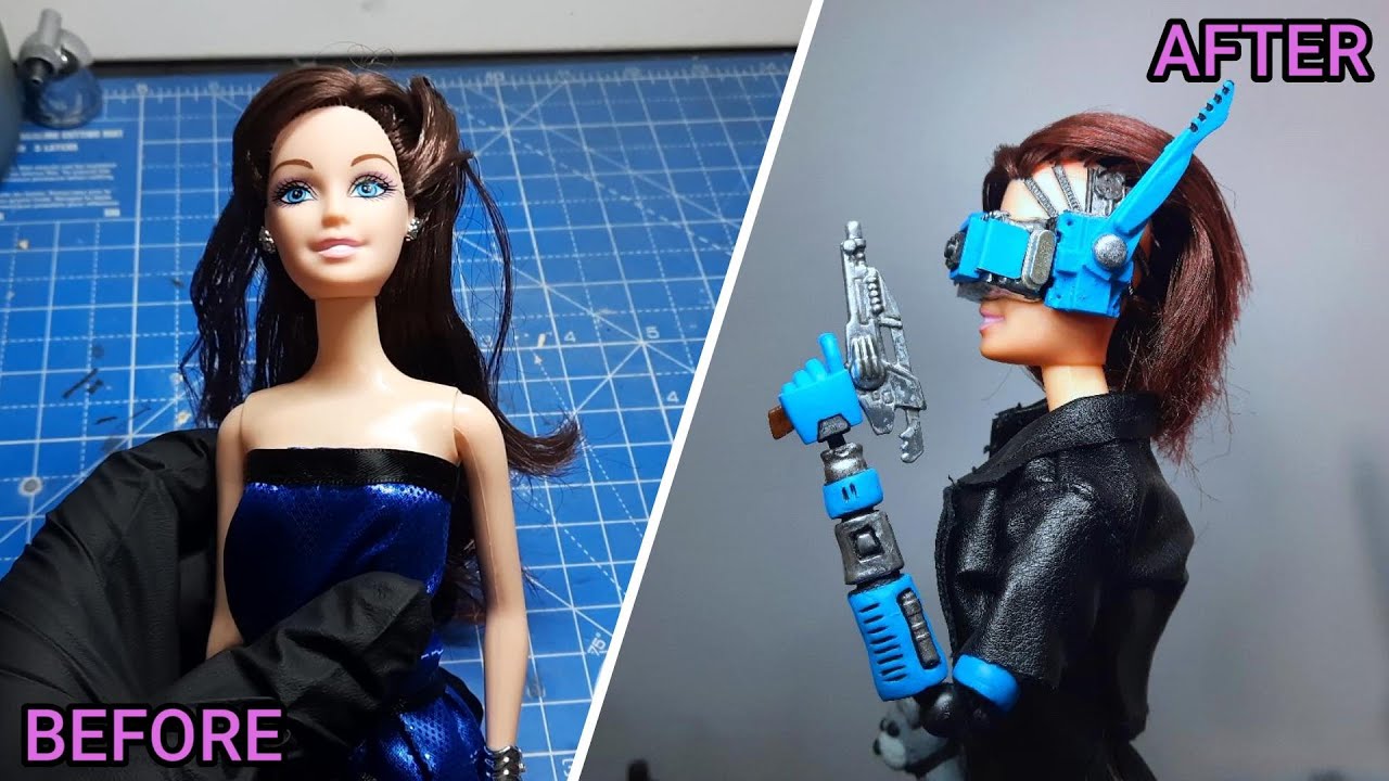 Kitbash: How to Build a Cyberpunk Cybergirl Character Using a Barbie ...