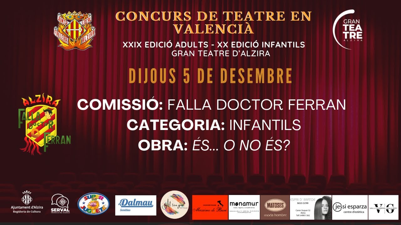 XX EDICIÓ CONCURS DE TEATRE INFANTIL EN VALENCIÀ - Falla Doctor Ferran ...
