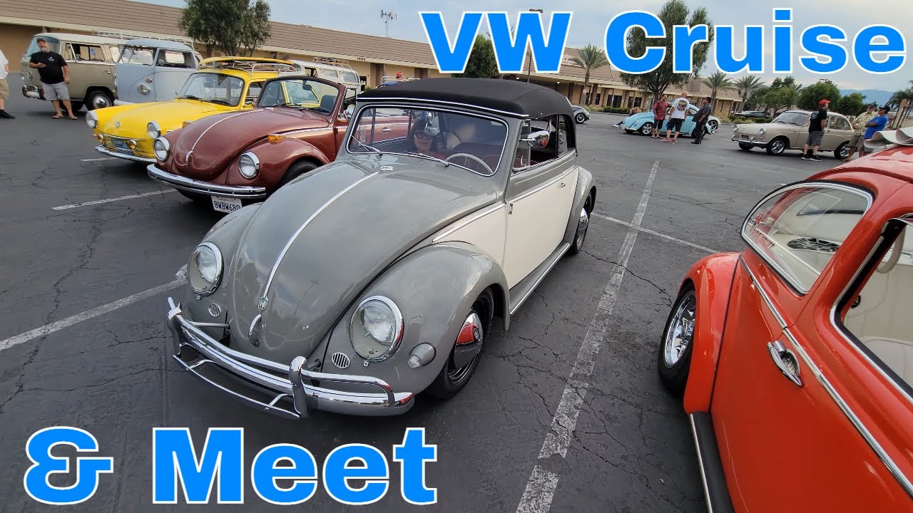 Classic VW Beetle Bus Cruise and Meet - YouTube