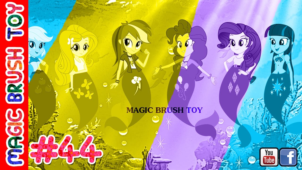 MY LITTLE PONY Transforms Into THE LITTLE MERMAIDS Fluttershy Rarity ...