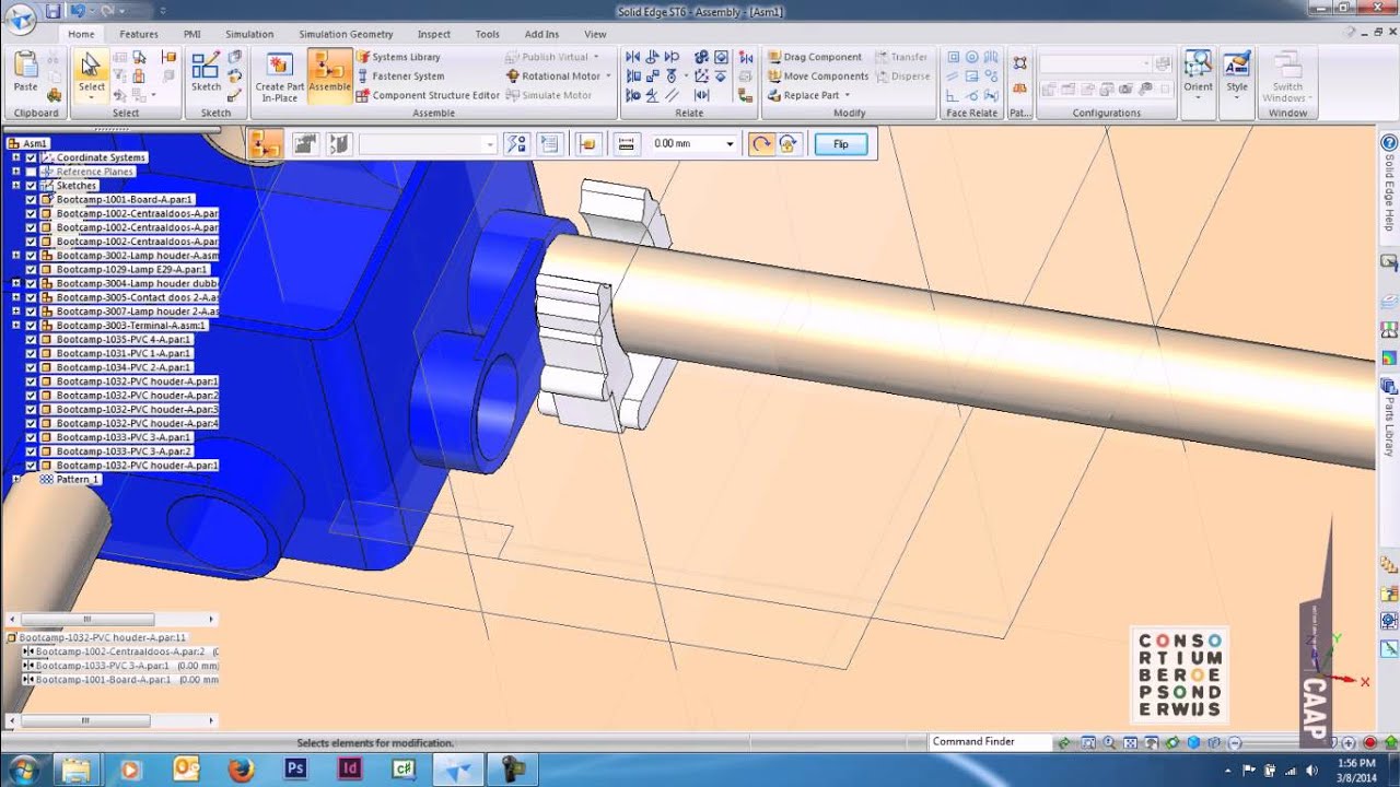 Solid Edge - Assembly - Circuit Electronic - Bootcamp Consortium - YouTube