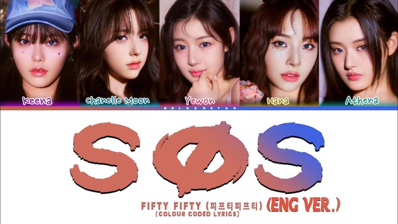 Fifty Fifty "SOS" (English Version) Lyrics (COLOUR CODED LYRICS) - YouTube