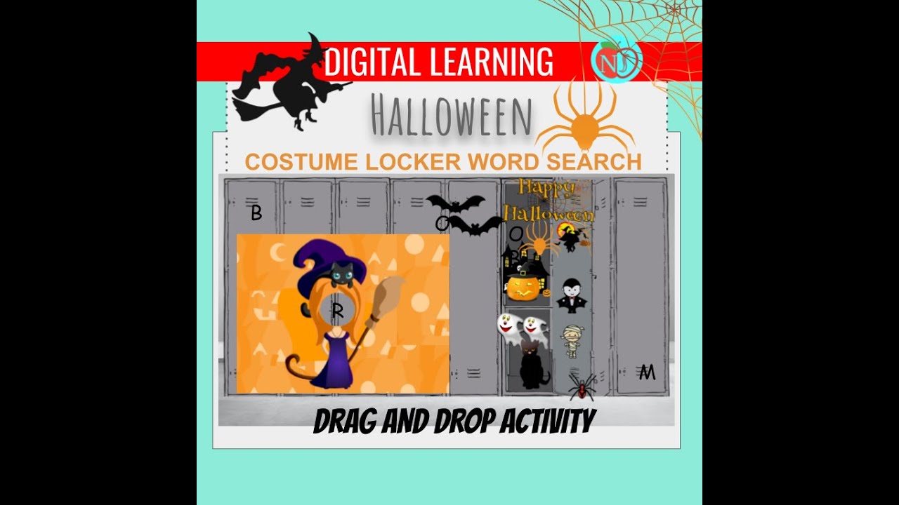 Boom Cards™ | Halloween Costume Locker Word Search Activity ...