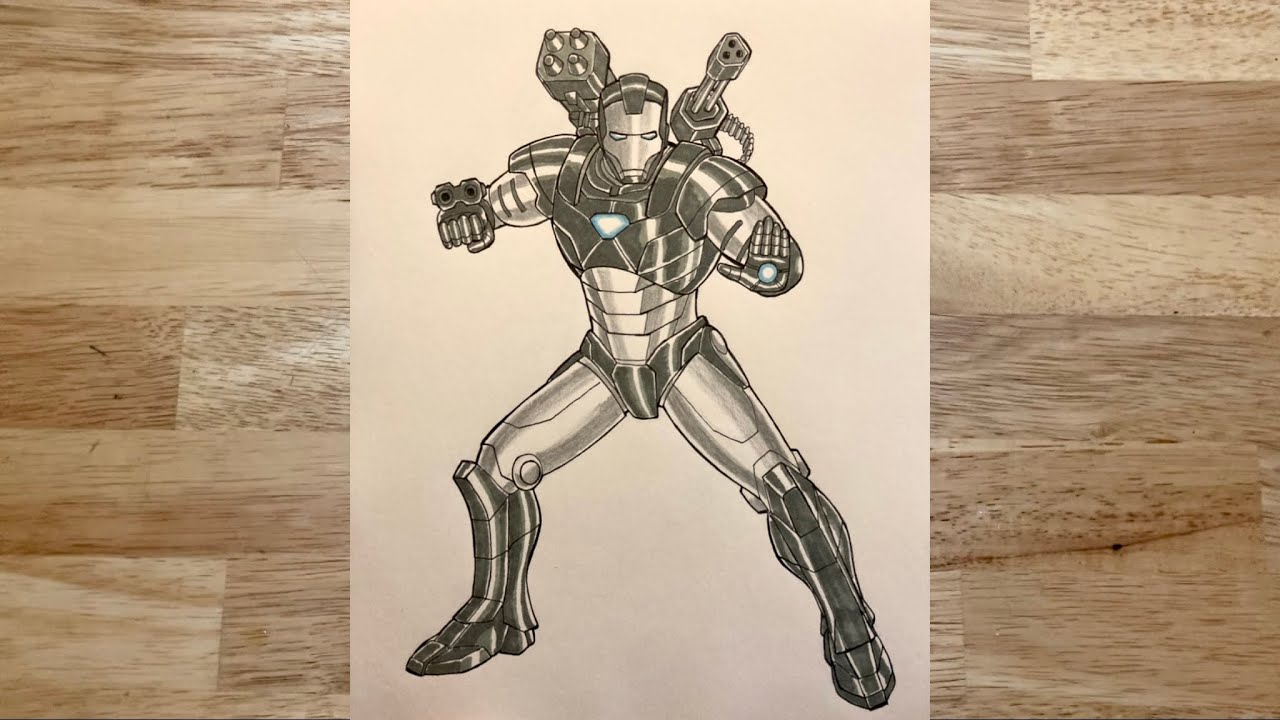 How to draw War Machine (full body) - YouTube