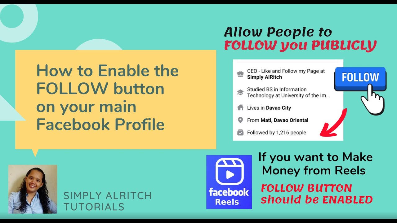 How to Enable the Follow button on your Facebook Profile - YouTube