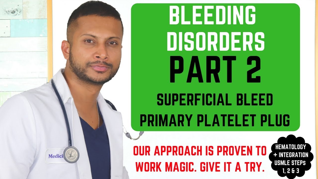 Bleeding Disorders, Part 2 - Superficial Bleed, Primary Platelet Plug ...