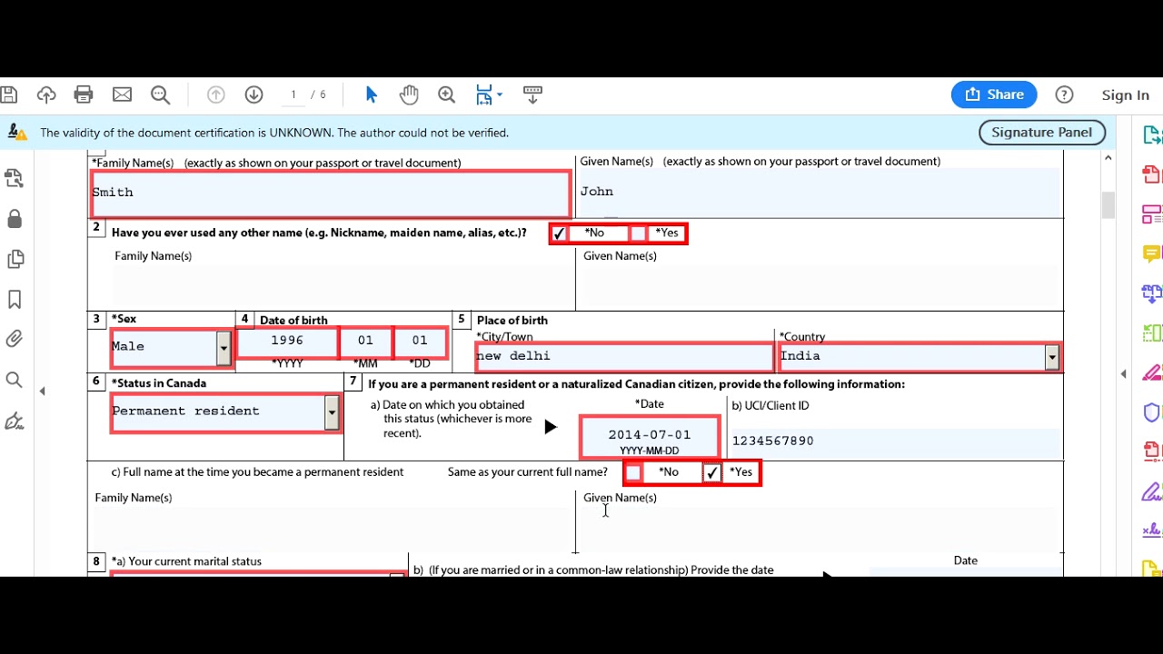 Imm 1344e Application To Sponsor, Sponsorship Agreement and ...