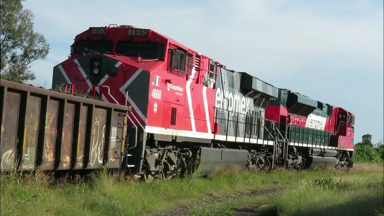 FXE 4660: La primer locomotora repintada GMXT en el TIRSLQ (FXE 4117 SD70ACe) - YouTube