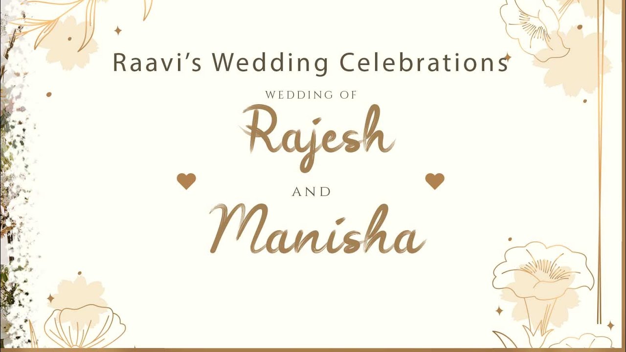 Raavi's Wedding Celebrations || Rajesh + Manisha || 30/12/2024 @ 11 am ...