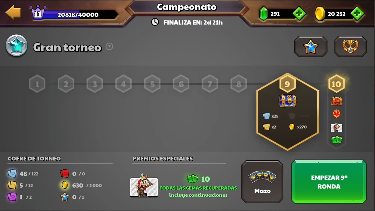 llego a la Ronda 9 en el Torneo Simio Pirata 🙉🦜 Castle Crush - YouTube