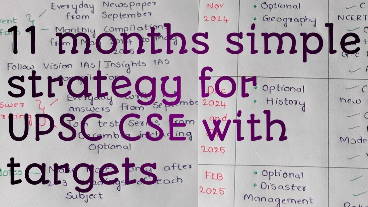 11 months Beginners strategy for UPSC 2025|month wise UPSC CSE 2025 ...