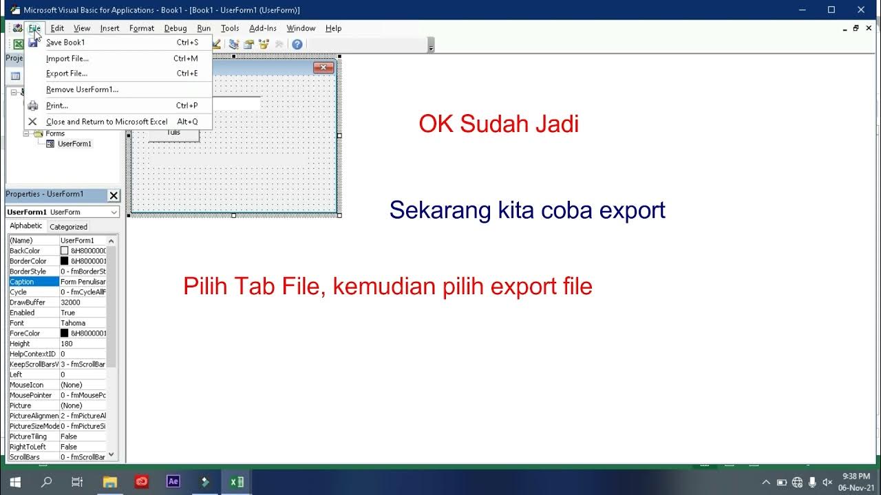 Menu File Pada VBA Excel - YouTube