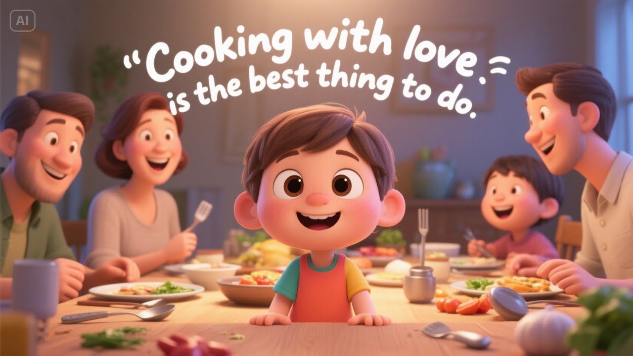Helping Mom in the Kitchen | Fun Family Song for Kids | Learn Kitchen ...