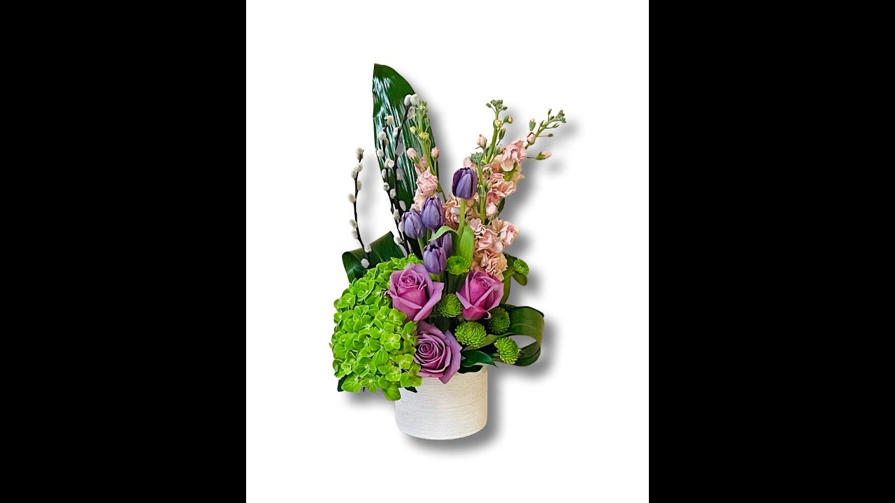 How to do a floral arrangement in a small vase. - YouTube