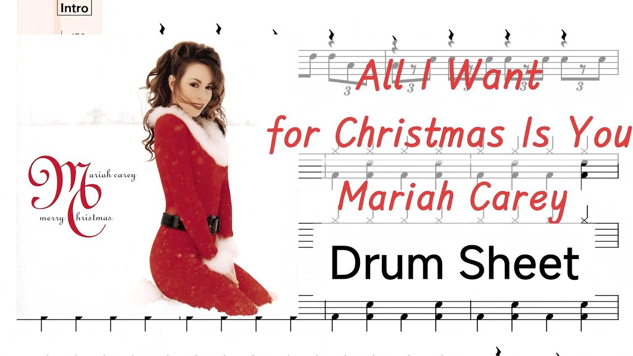 Mariah Carey – All I Want for Christmas Is You | Animated Drum Sheet ...