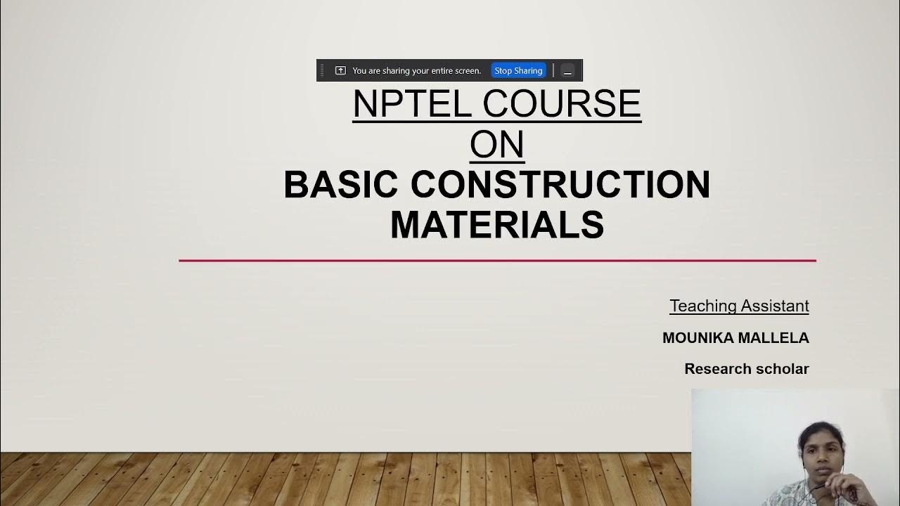 NPTEL Course on Basic Construction Materials noc23-ce18 - Week5 - YouTube