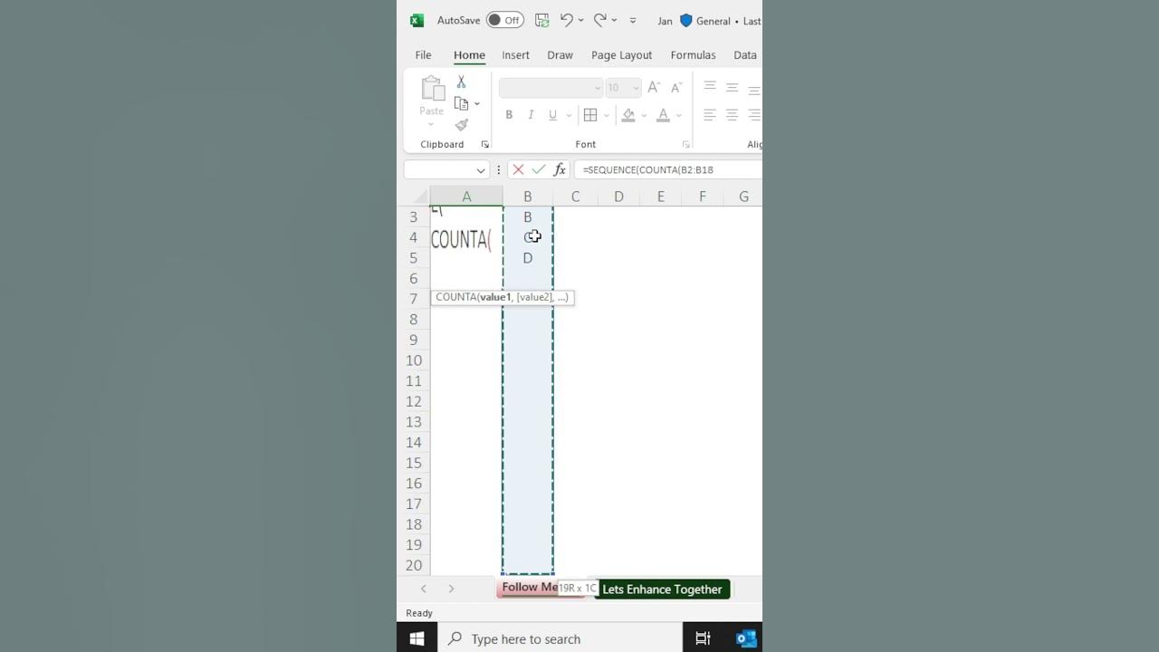 SEQUENCE Function in Excel| Excel Hacks | Lets Enhance Together #excel #shorts #shortsfeed # ...